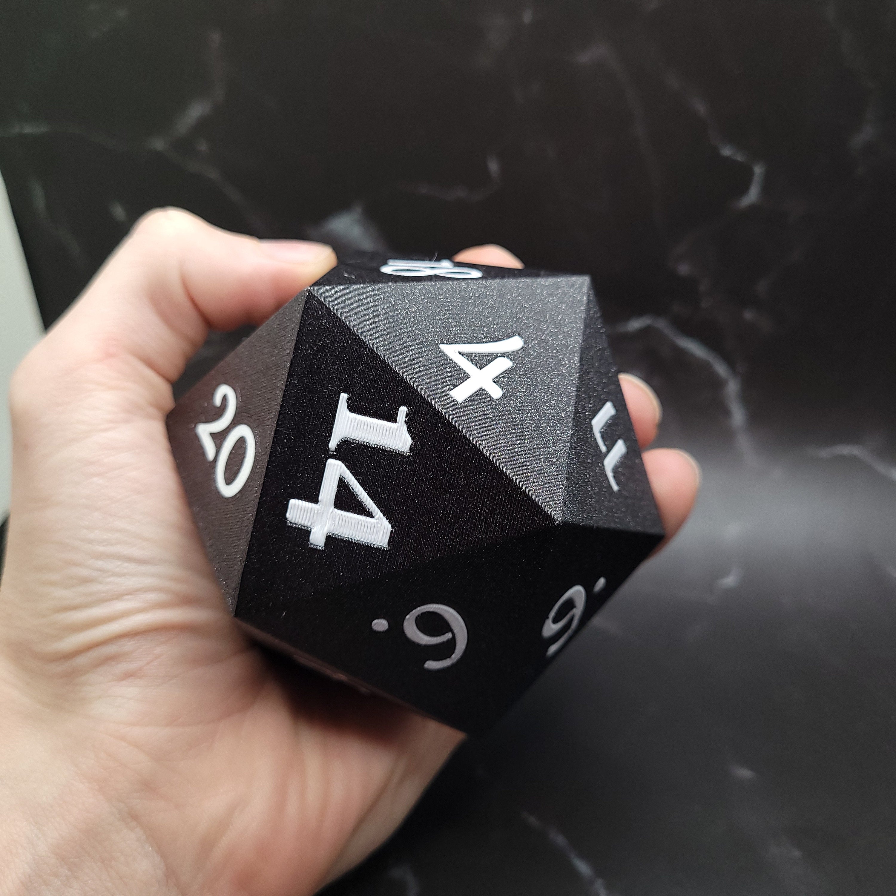 Oversized 3.5 inch Classic D20 Die, Easy to read, For Hefty Rolls Only ...